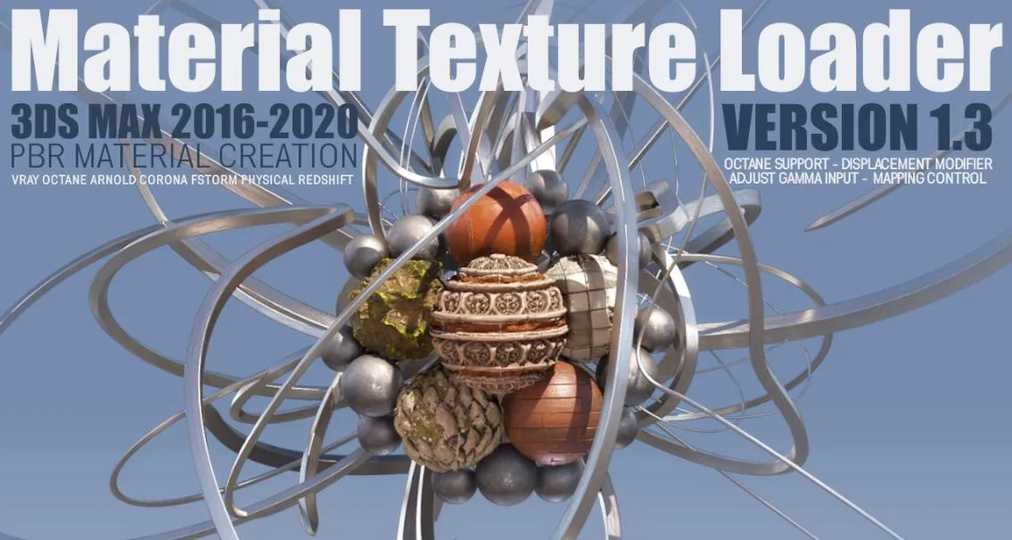 3DS MAX插件 加载PBR材质纹理 Material Texture Loader v1.810 – 设计宝藏